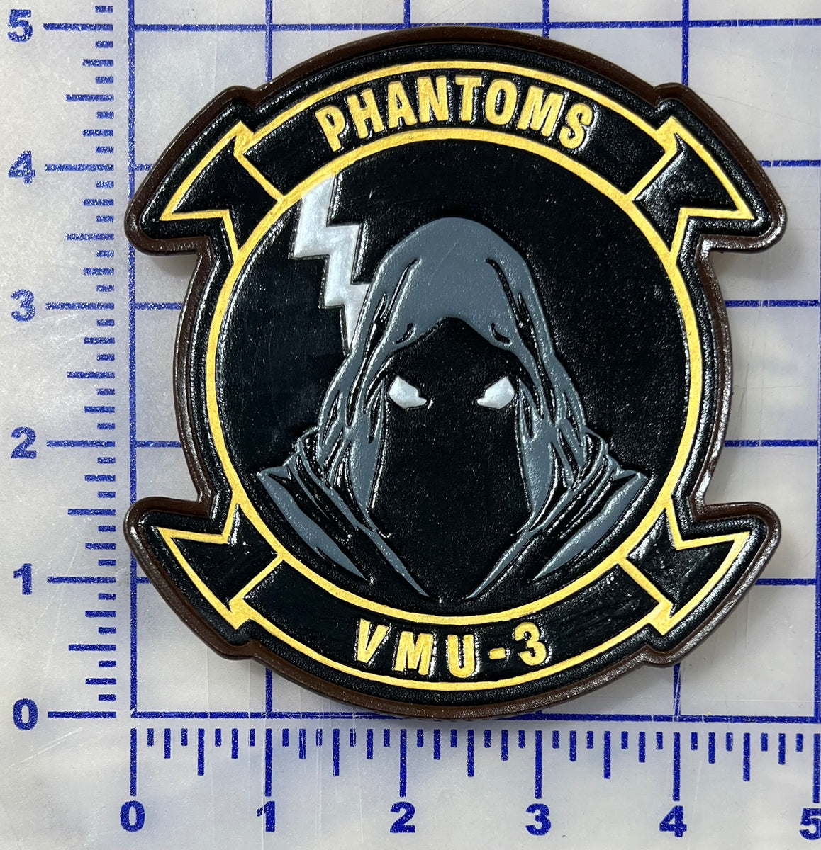 Officially Licensed USMC VMU-3 Phantom Leather Patch – MarinePatches.com - Custom Patches ...