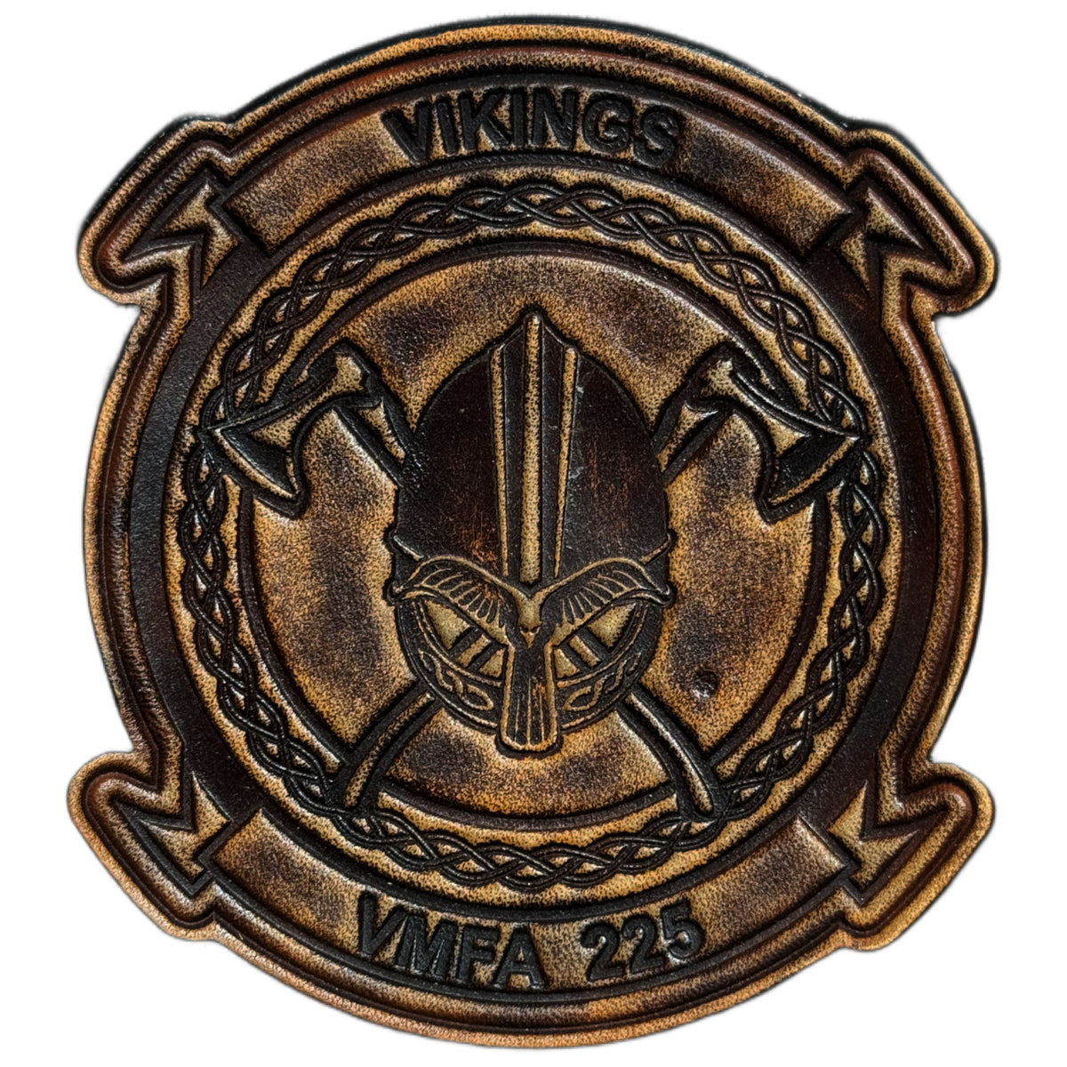 Officially Licensed USMC VMFA-225 Vikings Leather Patches – MarinePatches.com - Custom Patches ...