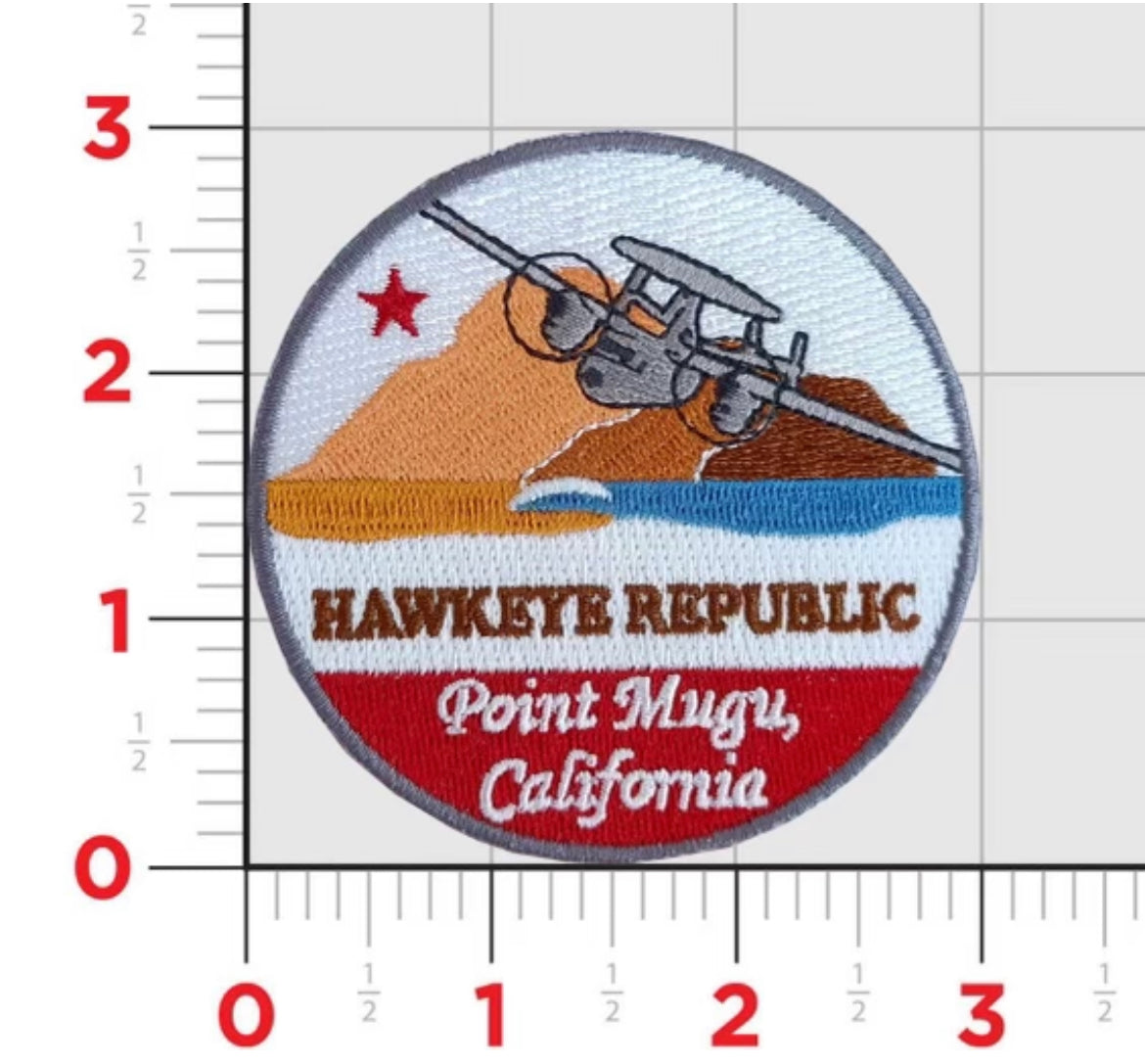 Official Point Mugu E-2 Hawkeye Republic Shoulder Patch – MarinePatches.com - Custom Patches ...