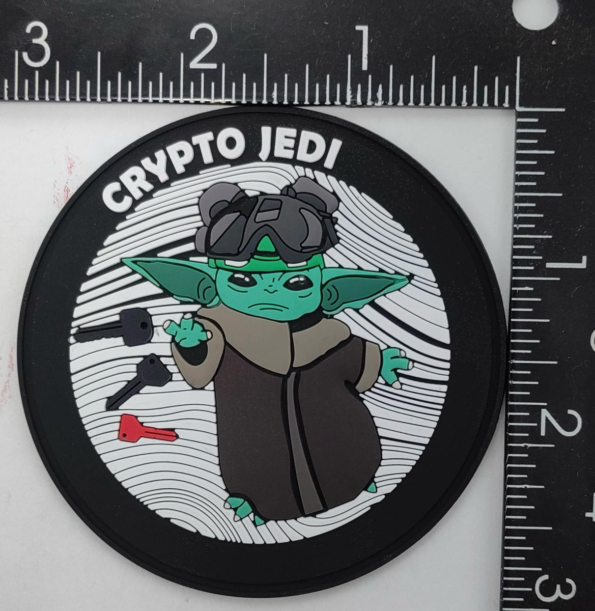 Buy Crypto Jedi baby Yoda PVC Patc Patch | MarinePatches.com – MarinePatches.com - Custom ...