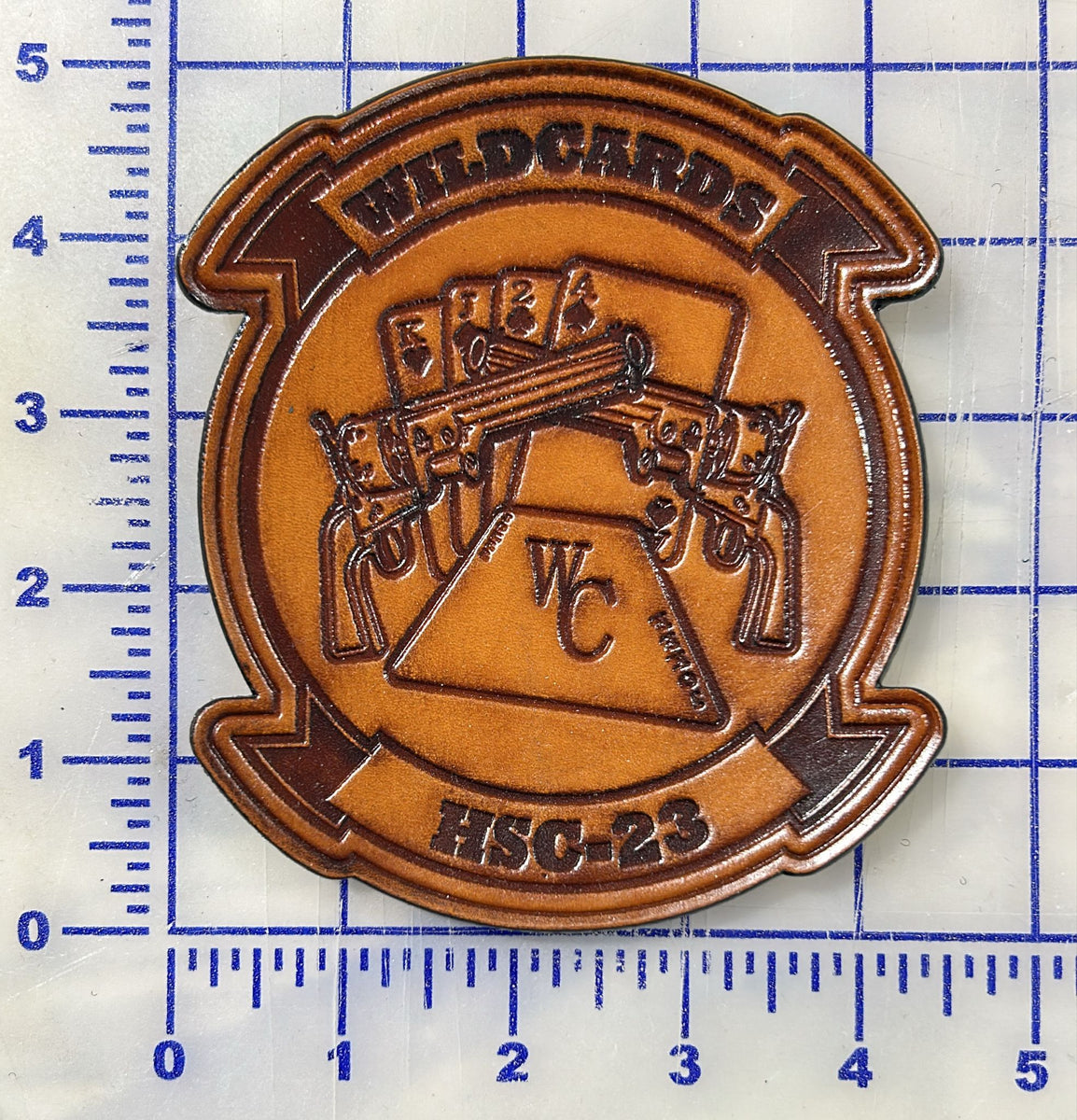 Officially Licensed US Navy HSC-23 Wildcards Leather Patch – MarinePatches.com - Custom Patches ...