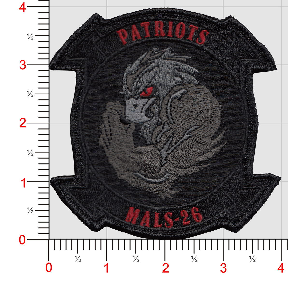 Get MALS-26 Patriots Blackout Embroidery Patch – MarinePatches.com - Custom Patches, Military ...