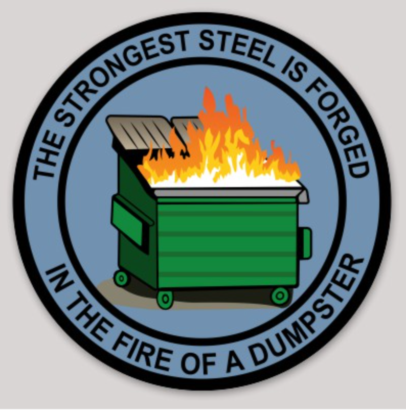 Buy Dumpster Fire Sticker Patch | MarinePatches.com – MarinePatches.com - Custom Patches ...