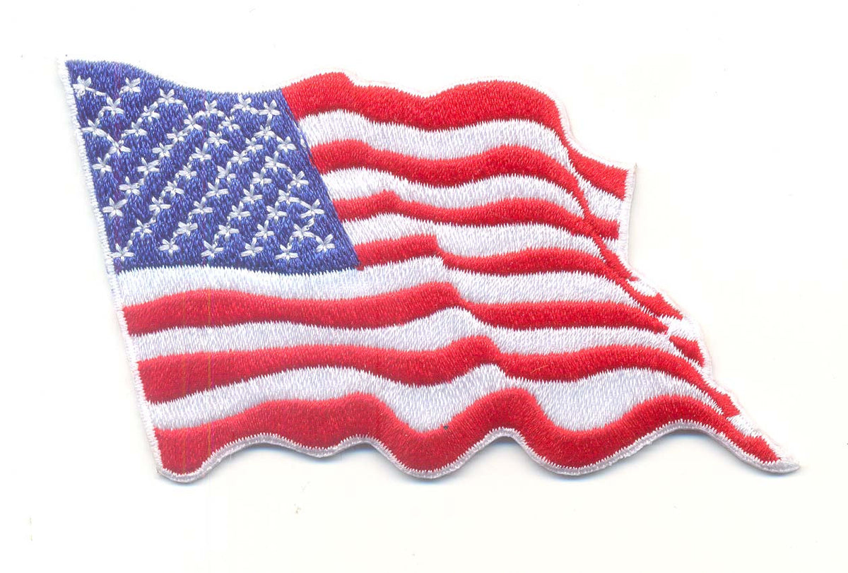 Buy Wavy American Flag Patch | MarinePatches.com – MarinePatches.com - Custom Patches, Military ...