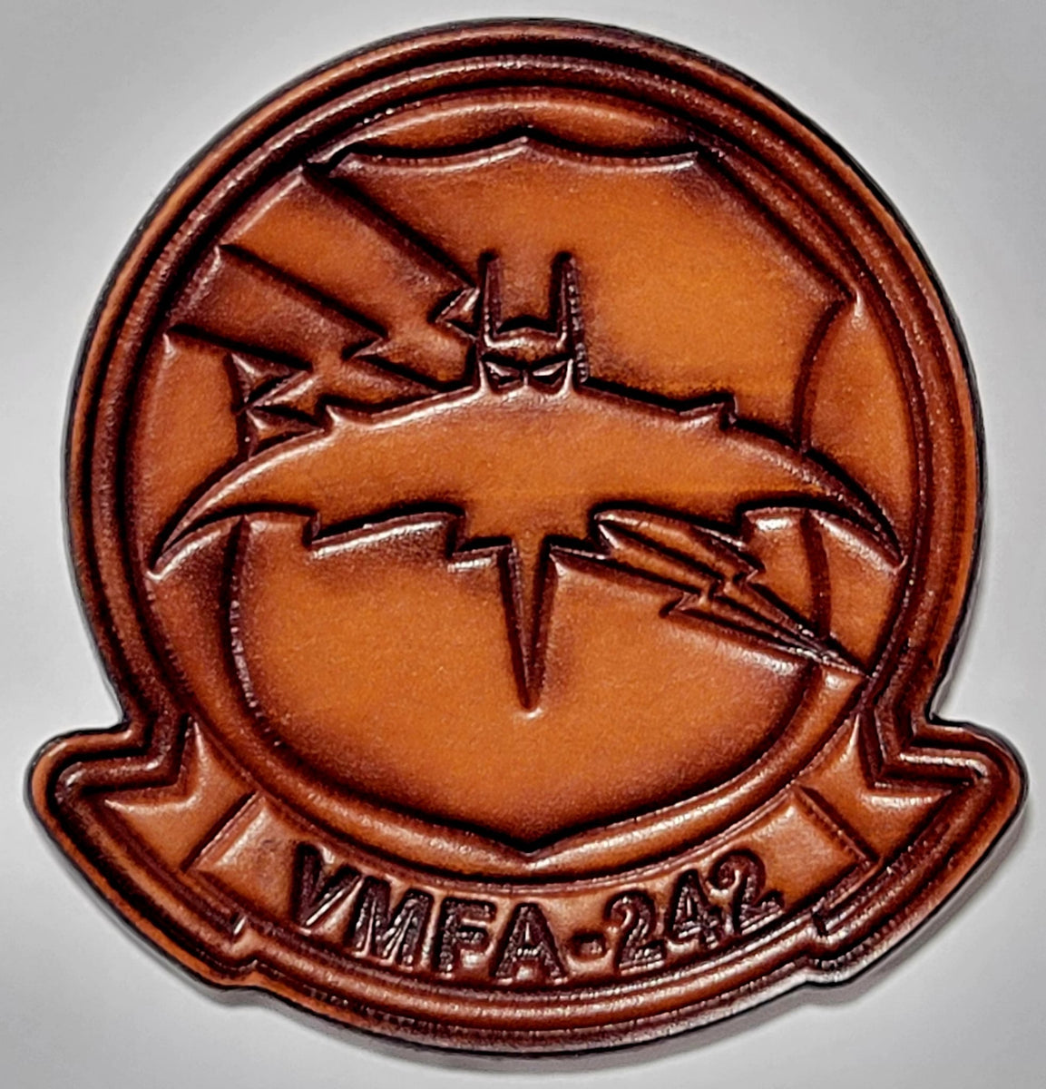 Officially Licensed USMC VMFA-242 Bats Leather Patch – MarinePatches ...