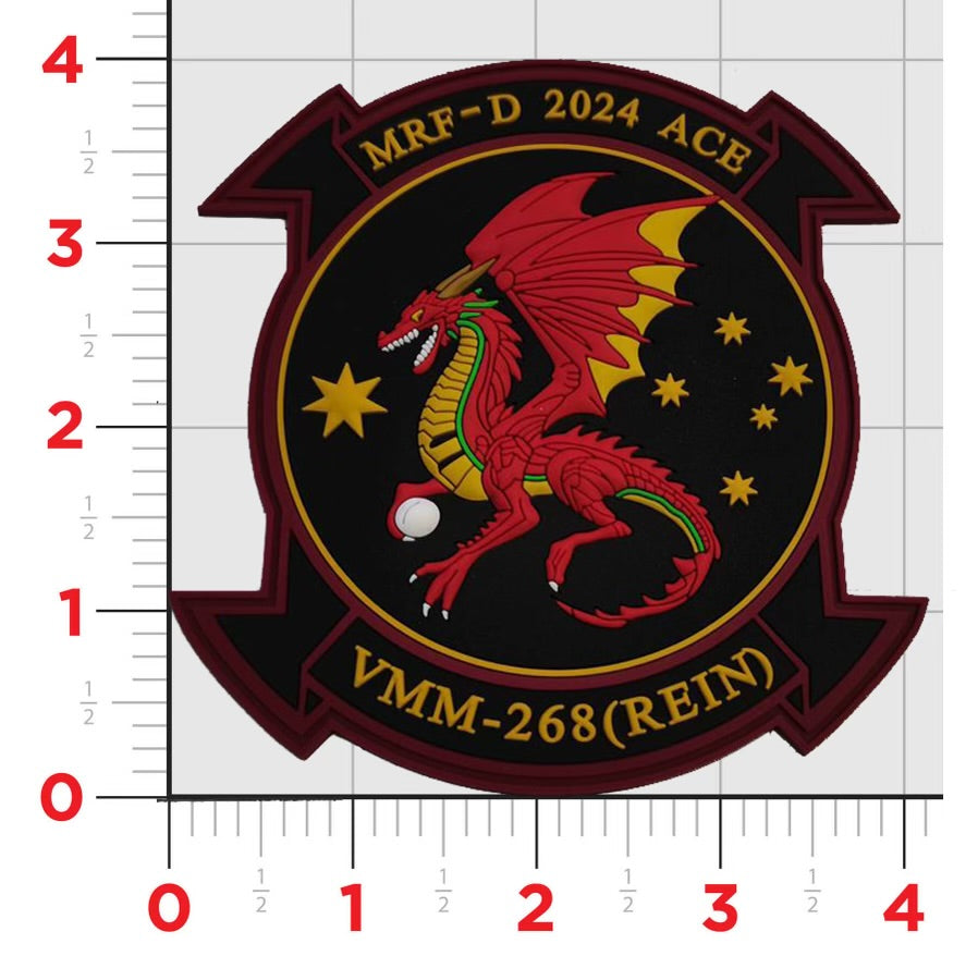 Buy Official VMM-268 Red Dragons M Patch | MarinePatches.com ...