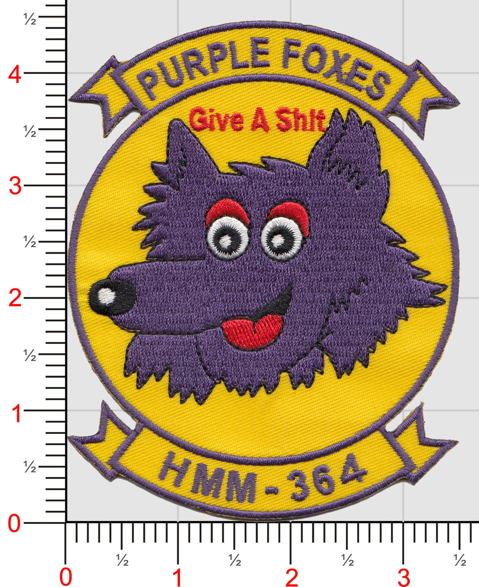 Officially Licensed HMM-364 Purple Foxes Patch – MarinePatches.com ...