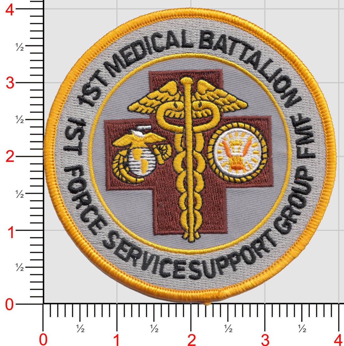 Buy Officially Licensed USMC 1st M Patch | MarinePatches.com ...