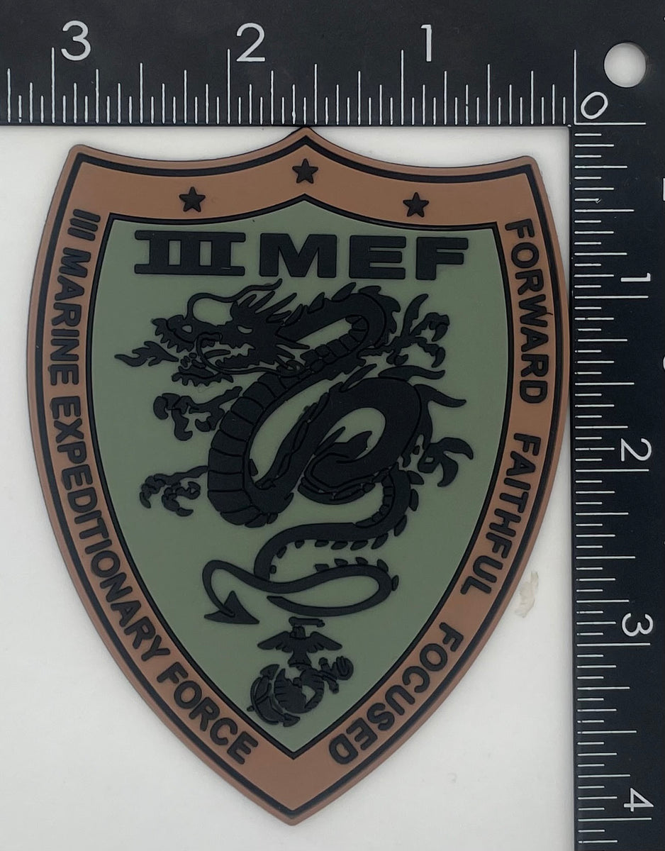 Officially Licensed USMC 3rd MEF Marine Expeditionary Force PVC Patch ...