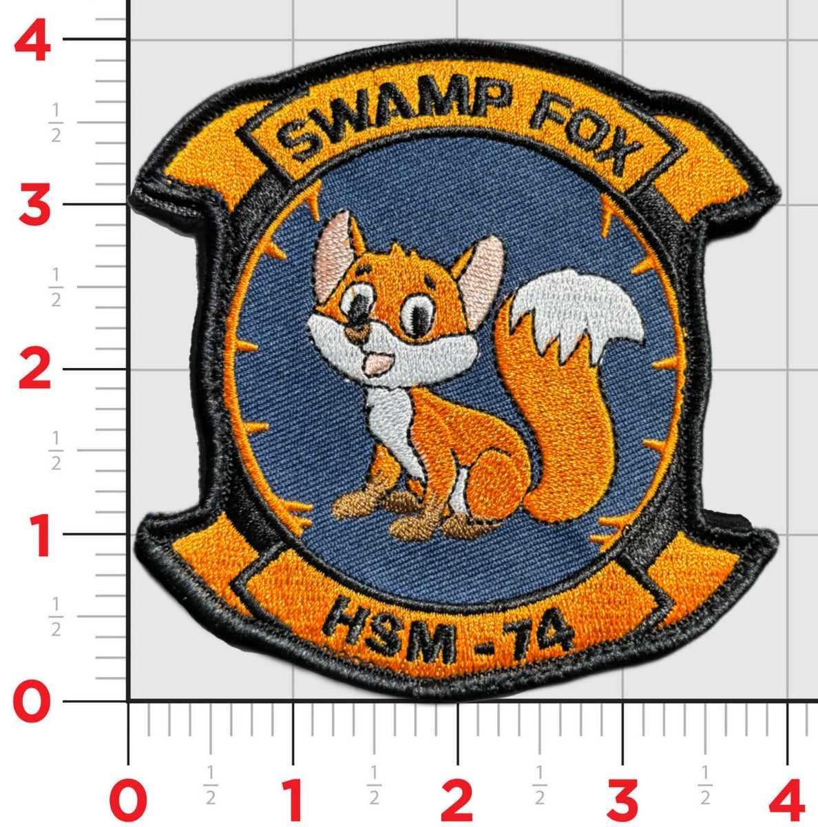 HSM-74 Swamp Fox Baby Fox Patch – MarinePatches.com - Custom Patches ...