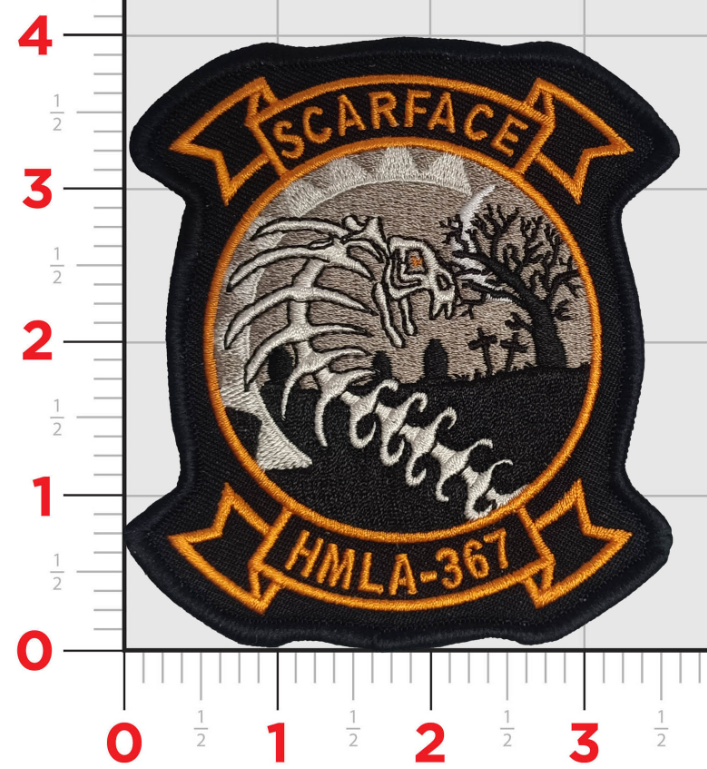 Official HMLA-367 Scarface Halloween Patch – MarinePatches.com - Custom ...