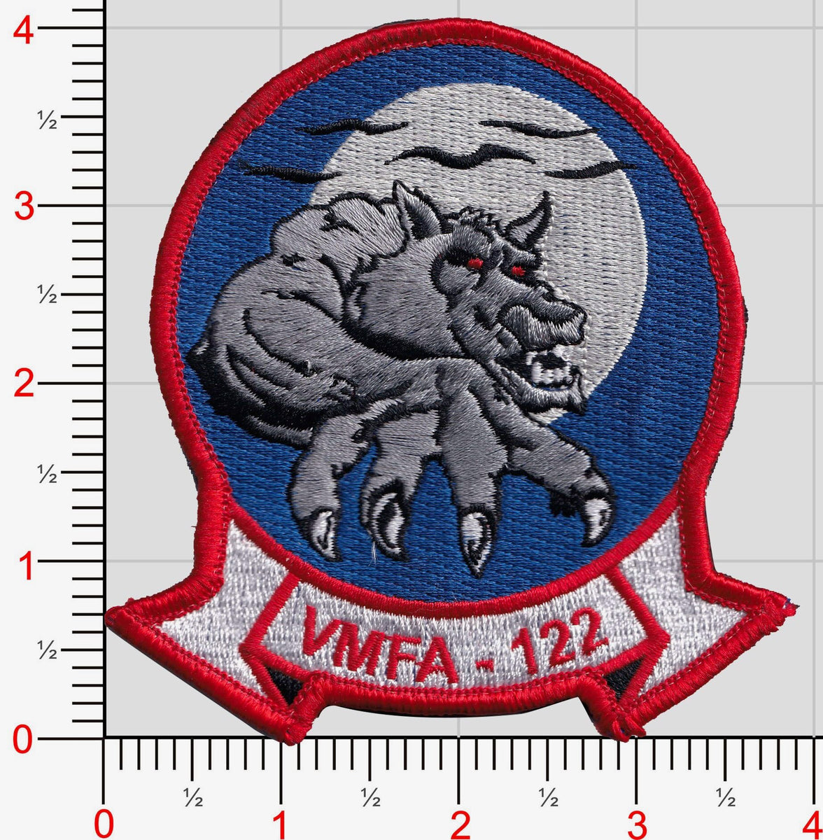 Officially Licensed VMFA-122 Werewolves Squadron patch – MarinePatches ...
