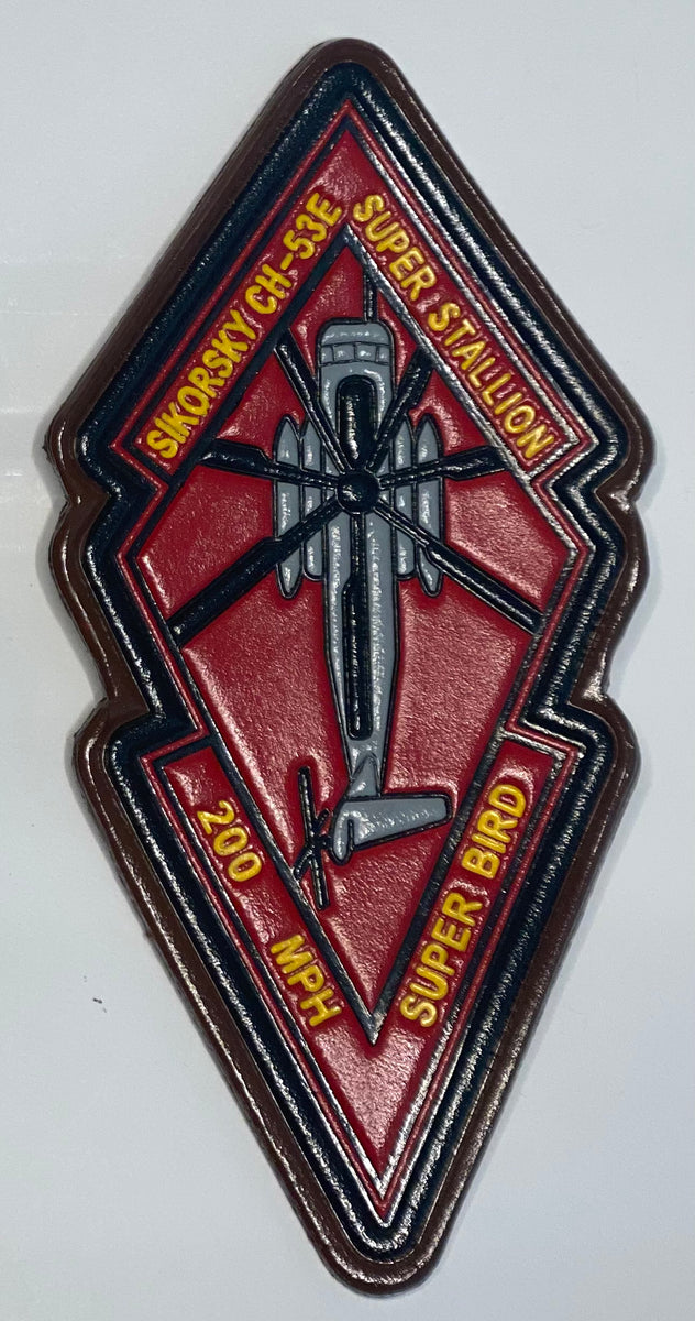 CH-53E Super Bird Leather Patches – MarinePatches.com - Custom Patches ...