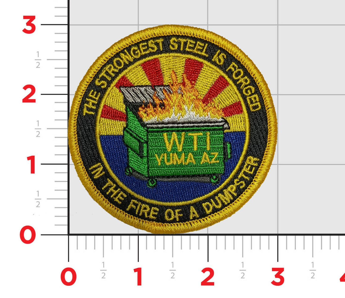 Buy Official WTI Dumpster Fire Pat Patch | MarinePatches.com ...