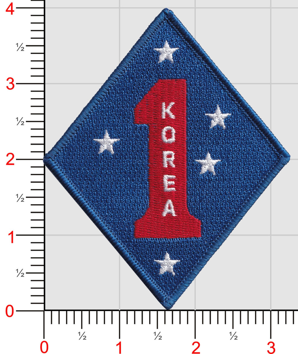 Officially Licensed USMC 1st MARDIV Korea Patch – MarinePatches.com ...