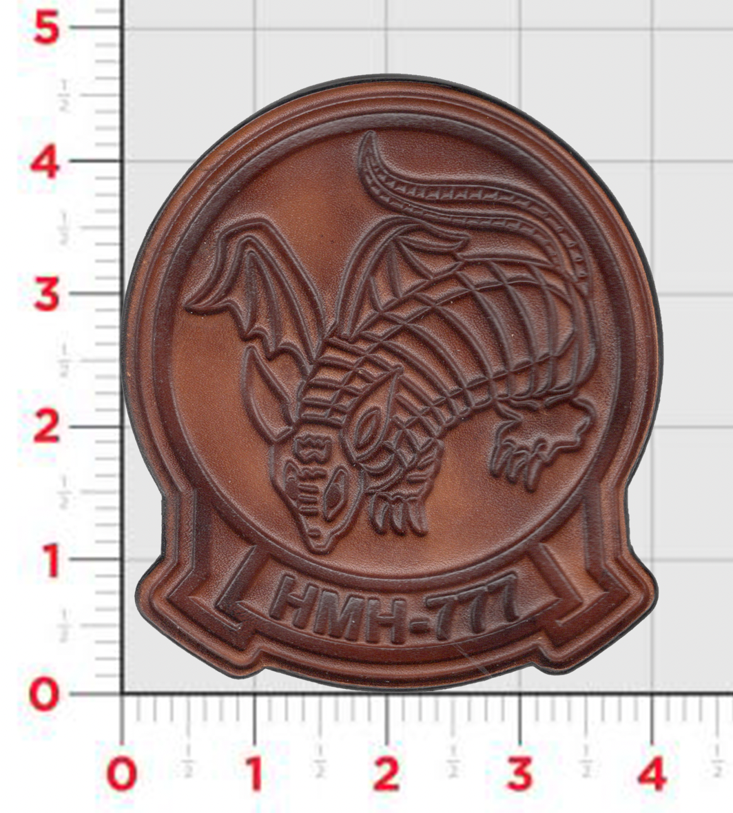 Officially Licensed HMH-777 Flying Armadillos leather patch ...