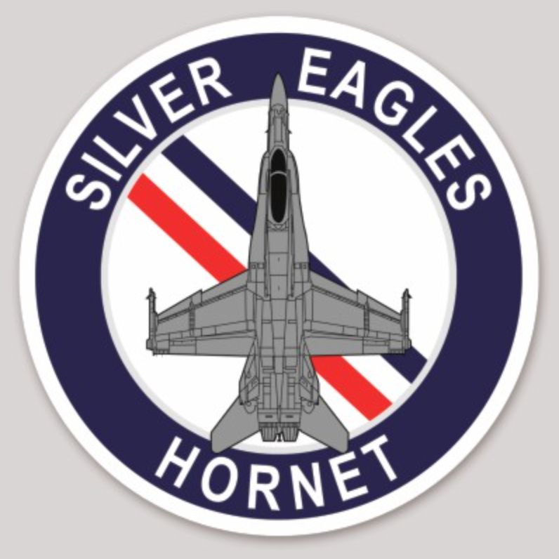 Official VMFA-115 Silver Eagles F-18 Hornet sticker – MarinePatches.com ...