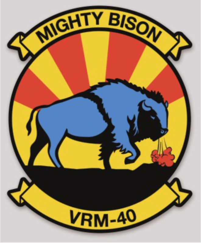 Officially Licensed US Navy VRM-40 Mighty Bisons Squadron Sticker ...