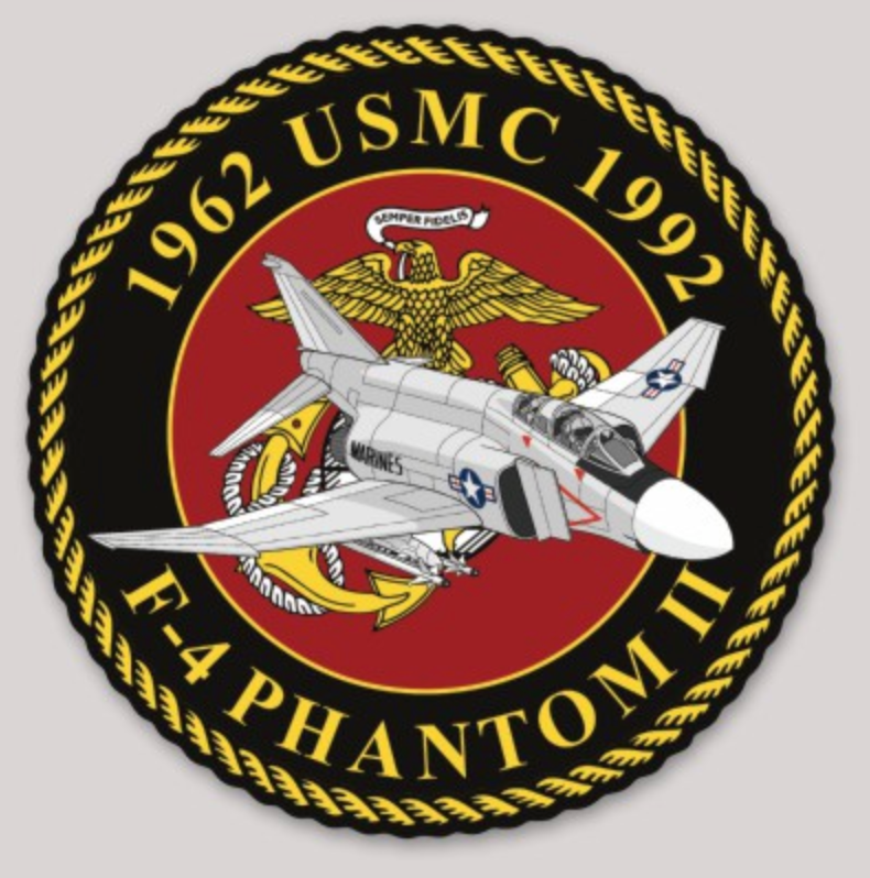 Officially Licensed USMC F-4 Phantom Commemorative Sticker ...