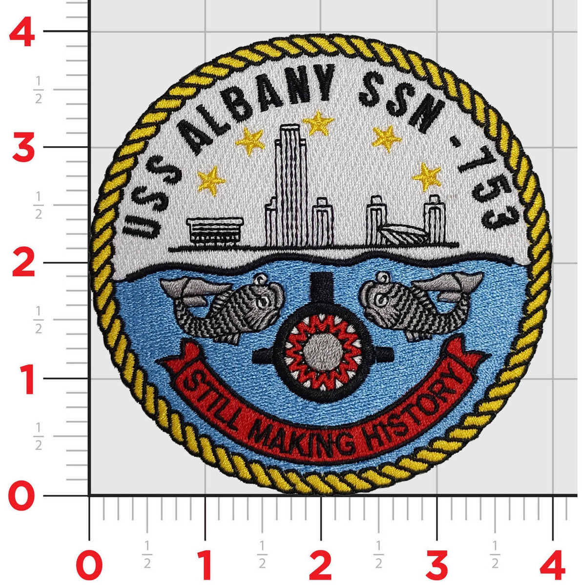 Buy Officially Licensed USS Albany Patch | MarinePatches.com ...