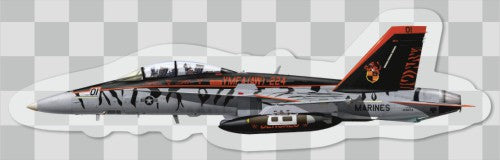 VMFA(AW)-224 Bengals F-18 Hornet Sticker – MarinePatches.com - Custom ...