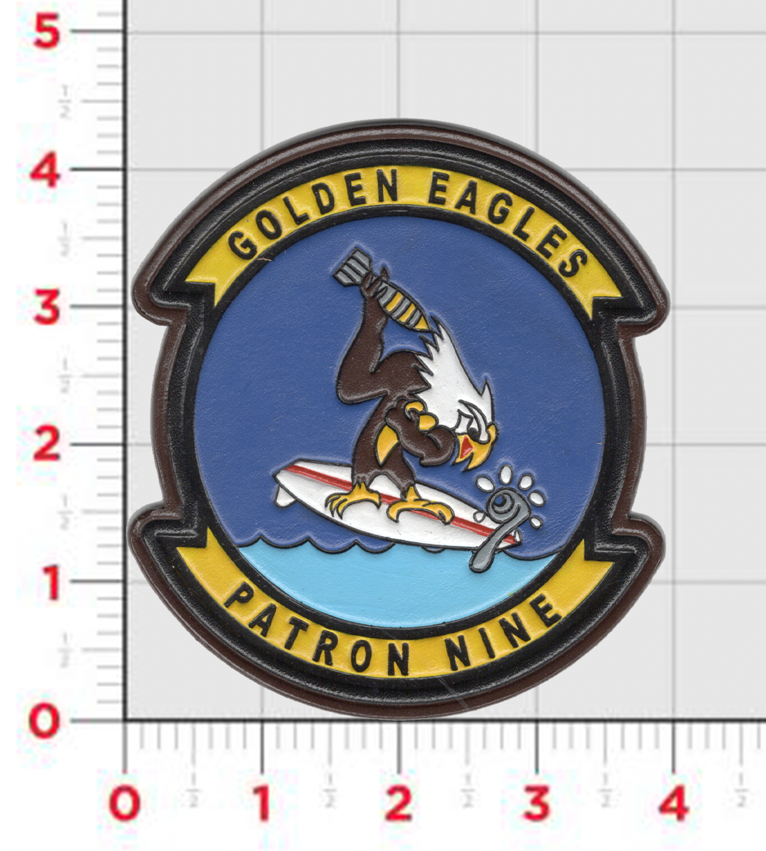 Officially Licensed US Navy VP-9 Golden Eagles Squadron Leather Patch ...