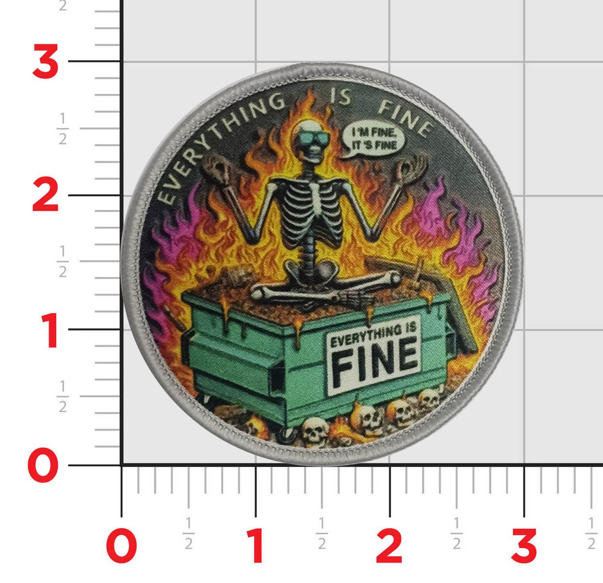 Buy Everything Is Fine Dumpster Fi Patch | MarinePatches.com ...
