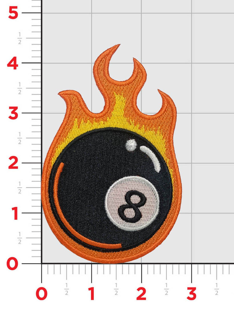 Buy Official HT-8 Flaming Ball Sho Patch | MarinePatches.com ...