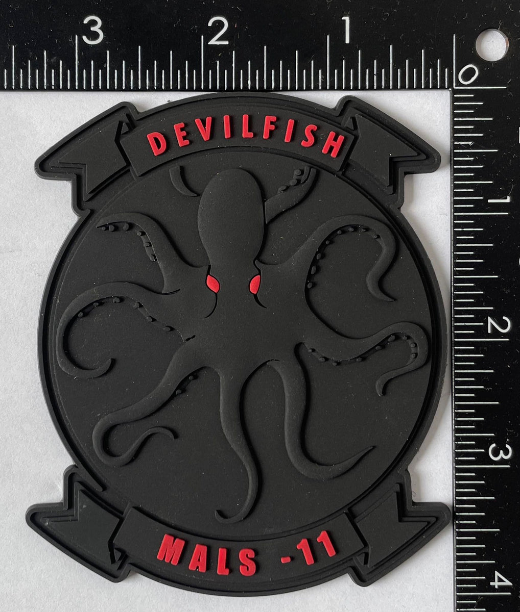 Officially Licensed USMC MALS-11 Devilfish PVC Glow Patch ...