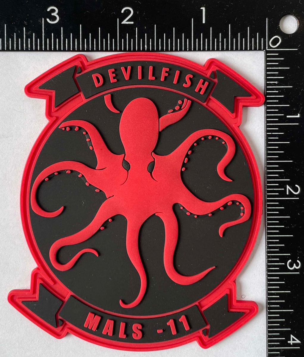 Officially Licensed USMC MALS-11 Devilfish PVC Glow Patch ...