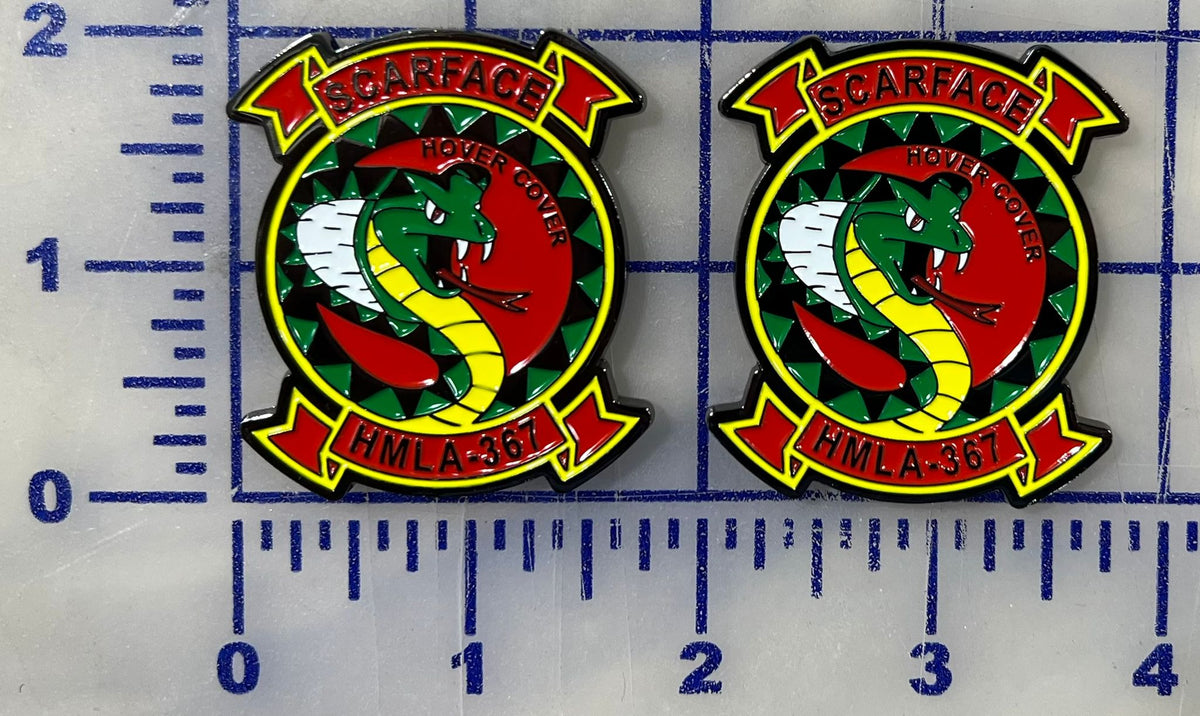 Officially Licensed USMC HMLA-367 Scarface Coin Patch | | MP ...