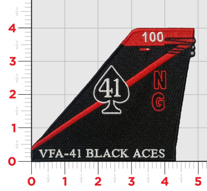 Official VFA-41 Black Aces F/A-18F Tail Flash Patch – MarinePatches.com ...