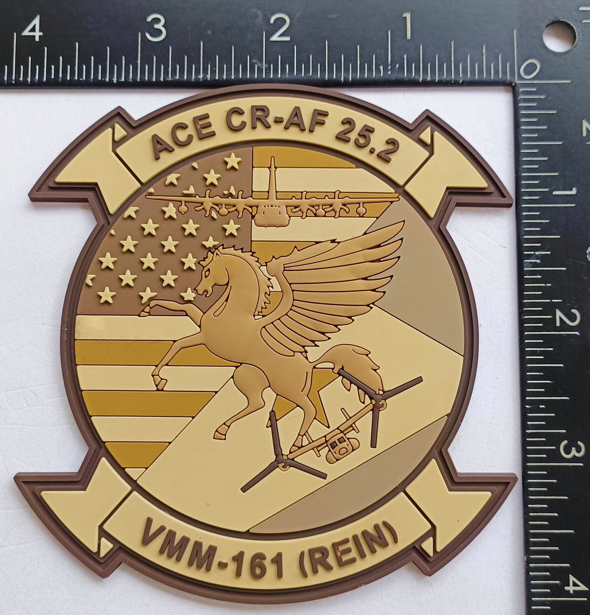 Official VMM-161(REIN) Greyhawks 25.2 PVC Patch Patch | | MP ...