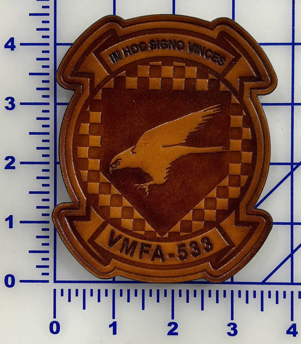 Officially Licensed USMC VMFA-533 Hawks Leather Squadron Patch ...