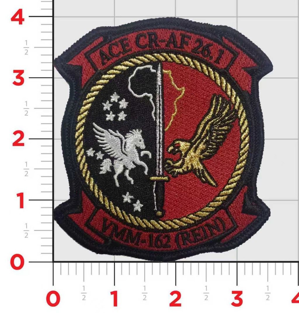 Officially Licensed USMC VMM-162 Golden Eagles 26.1 REIN Patch ...
