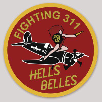 Official VMFA-311 Hells Belles Sticker – MarinePatches.com - Custom ...