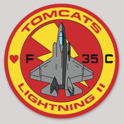 Official VMFA-311 Tomcats F-35 Sticker – MarinePatches.com - Custom ...