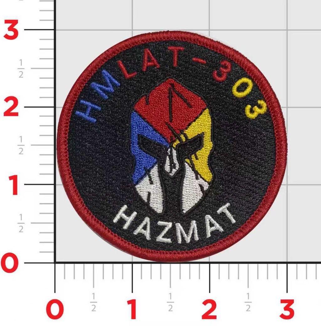 Official HMLAT-303 Hazmat Patch – MarinePatches.com - Custom Patches ...