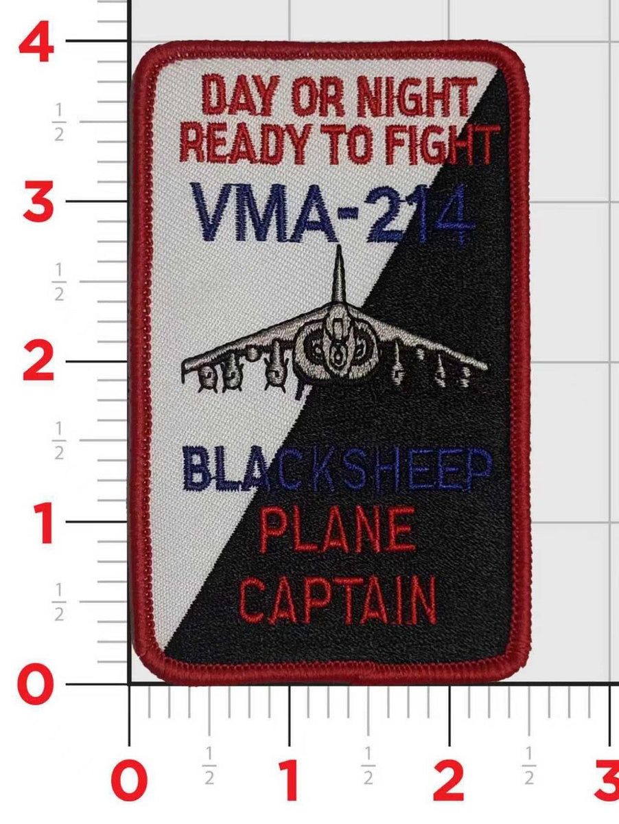 Official VMA-214 Blacksheep Plane Captain Patch – MarinePatches.com ...