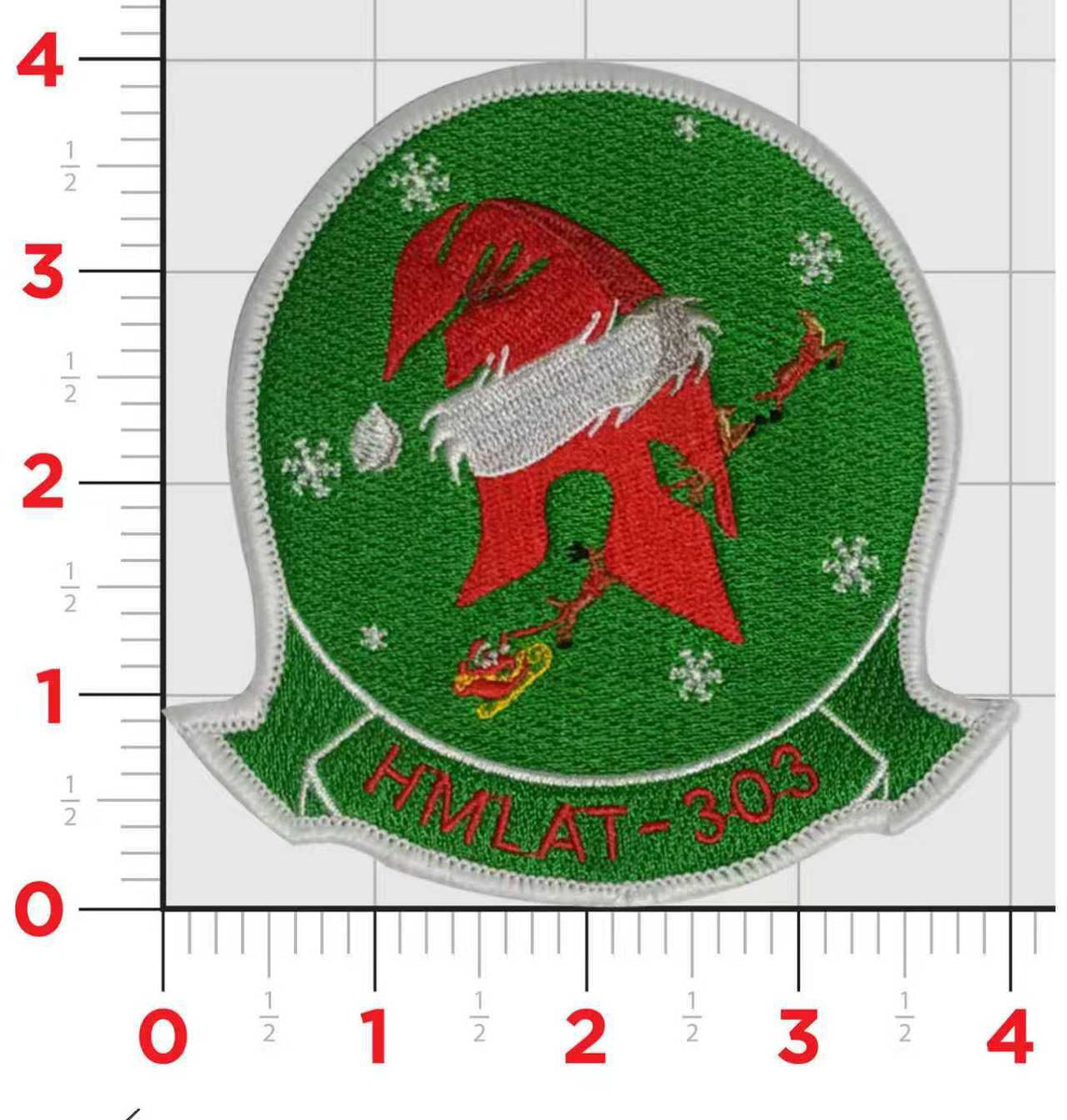 Official HMLAT-303 Atlas Christmas Patch – MarinePatches.com - Custom ...