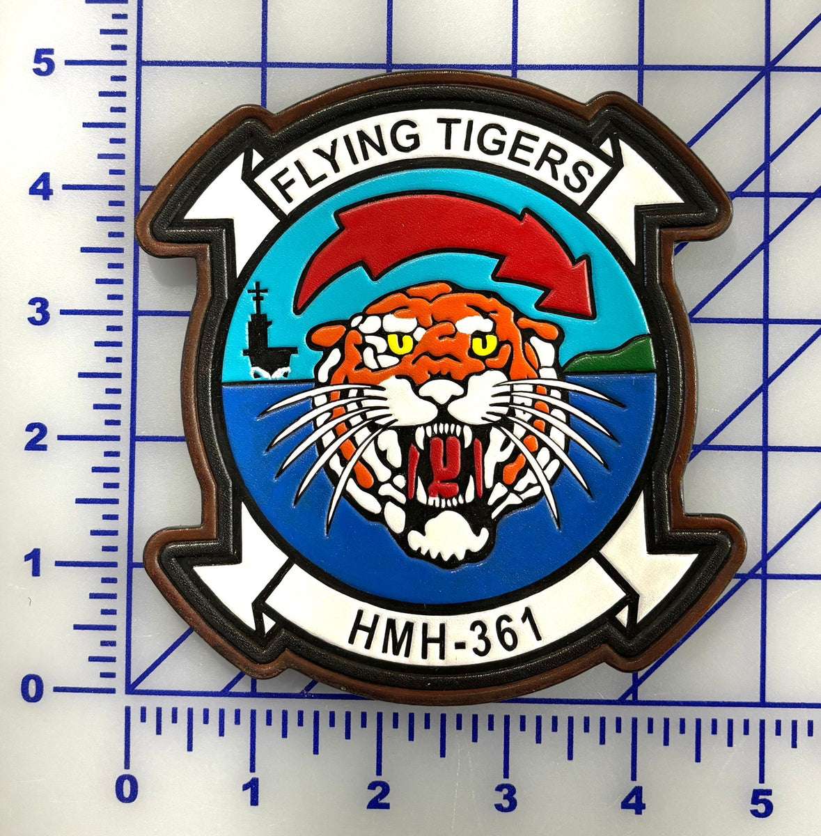 Officially Licensed USMC HMH-361 Flying Tigers 2025 Leather Patch ...