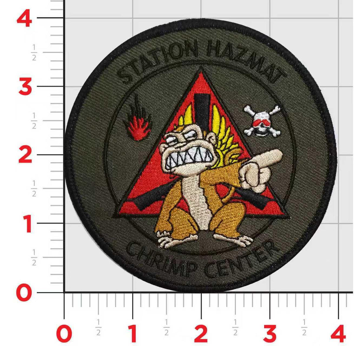 Buy New River Hazmat Chrimp Center Patch | MarinePatches.com ...