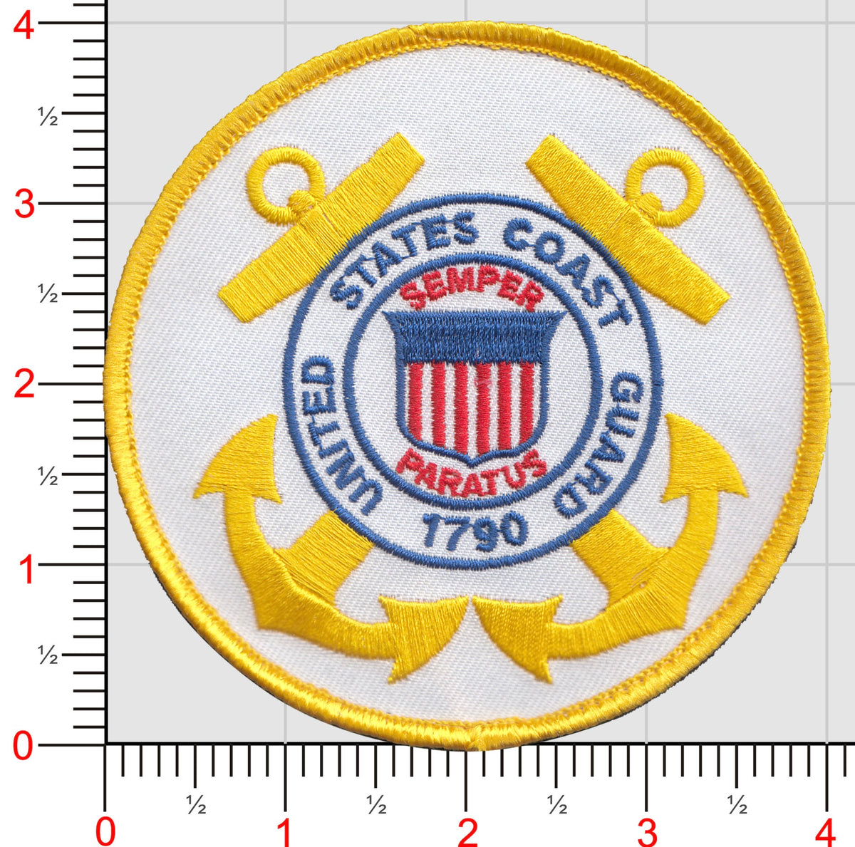 Buy US Coast Guard White Patch | MarinePatches.com – MarinePatches.com ...