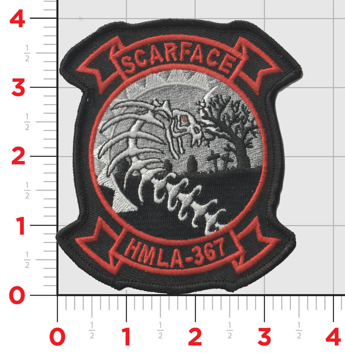 Official HMLA-367 Scarface Halloween Patch – MarinePatches.com - Custom ...
