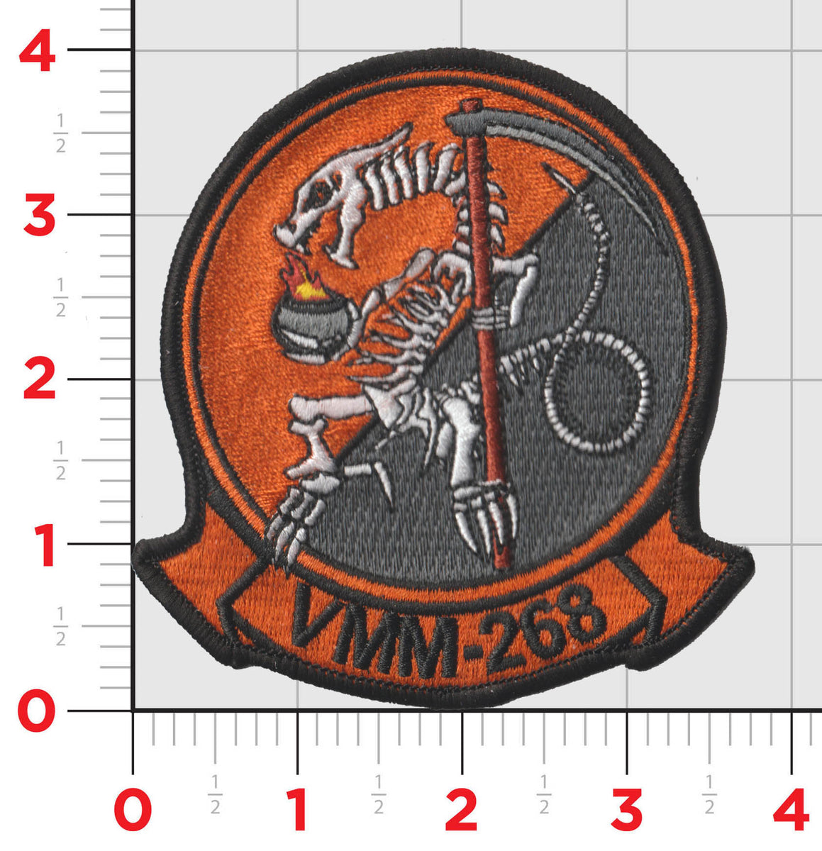 Buy Official VMM-268 Red Dragons H Patch | MarinePatches.com ...