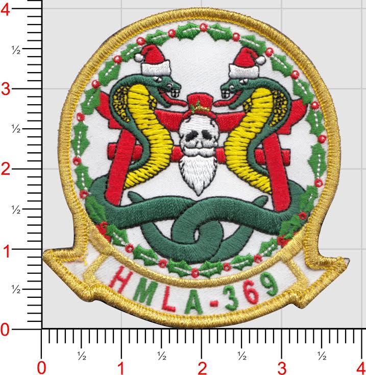 Buy HMLA-369 Gunfighters Christmas Patch | MarinePatches.com ...