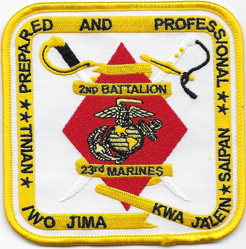 Officially Licensed USMC 2nd Battalion 23rd Marines Patch ...