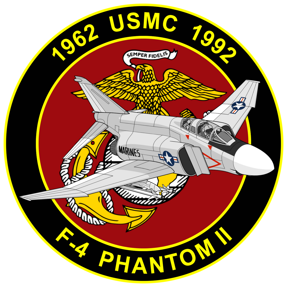 Officially Licensed USMC F-4 Phantom Commemorative Sticker ...