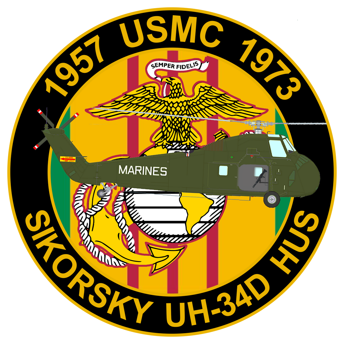 Buy Officially Licensed USMC UH-34 Patch | MarinePatches.com ...
