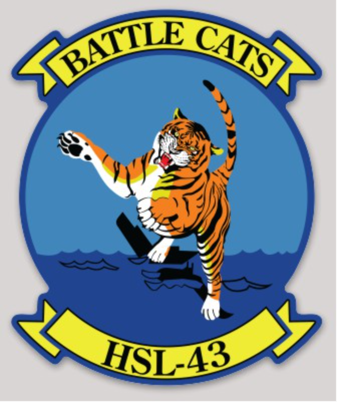 US Navy Helicopter Squadron HSL-43 Battle Cats Sticker – MarinePatches ...
